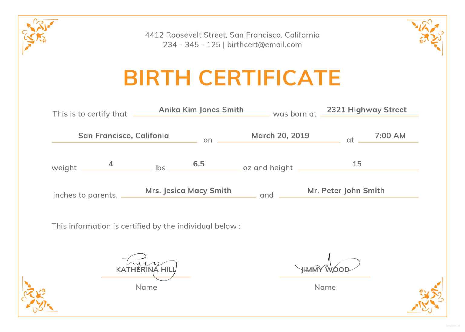 005 Official Birth Certificateplate Or Full Uk With Texas Pertaining To 
