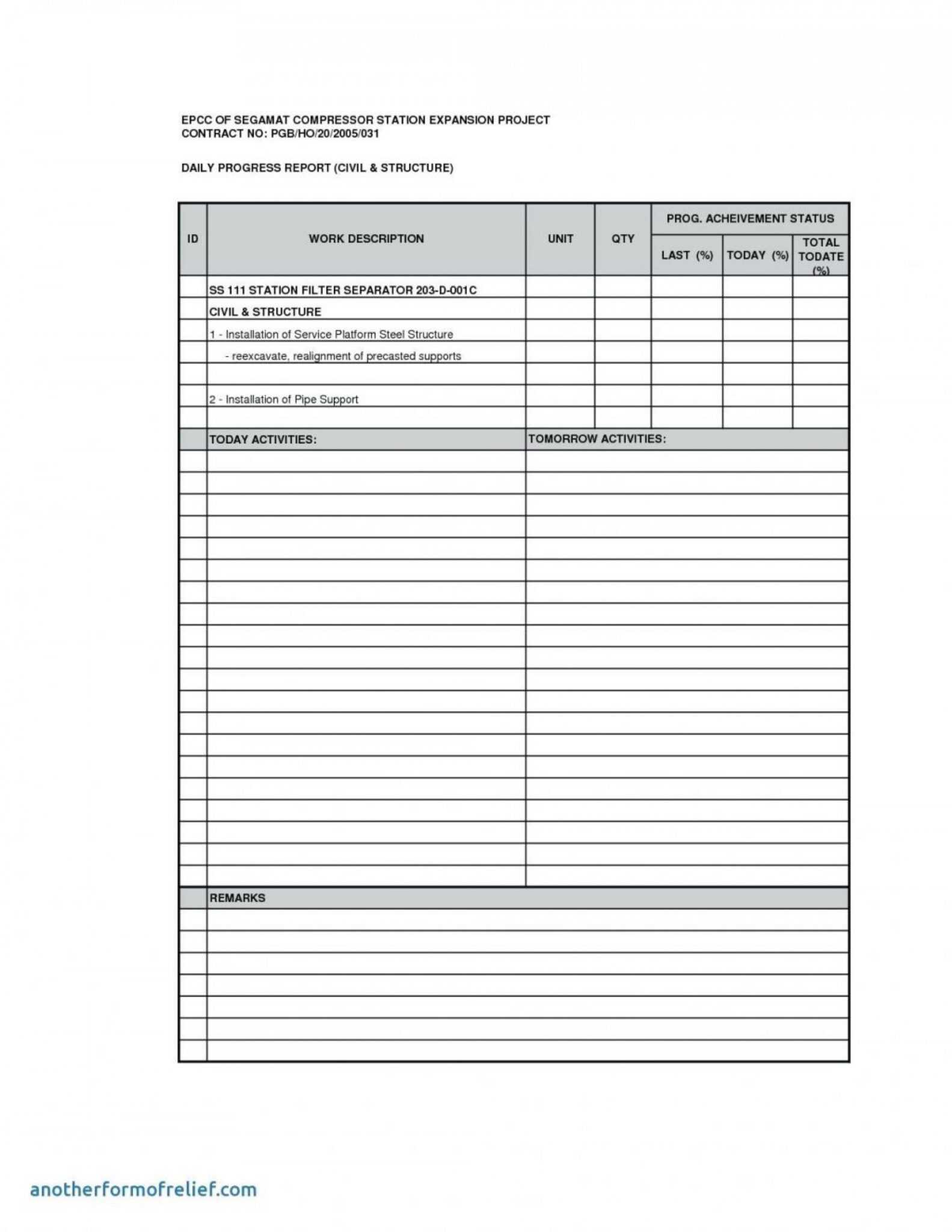 007 Template Ideas Dailyt Construction Excel Awesome Sample for ...