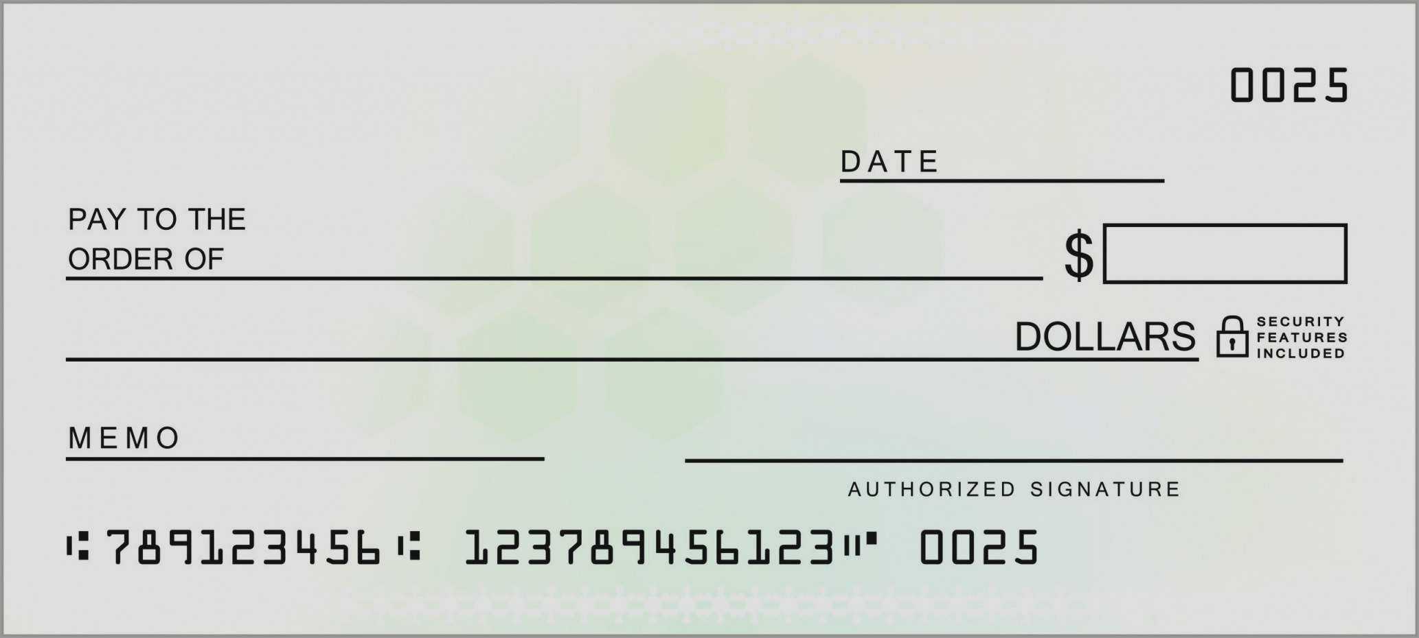 Fun Blank Cheque Template