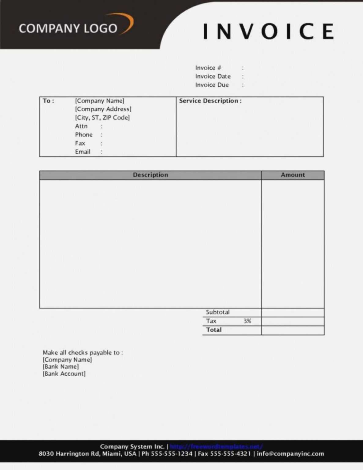 012 Invoice Template Word Free Unbelievable Ideas Proforma with Free ...