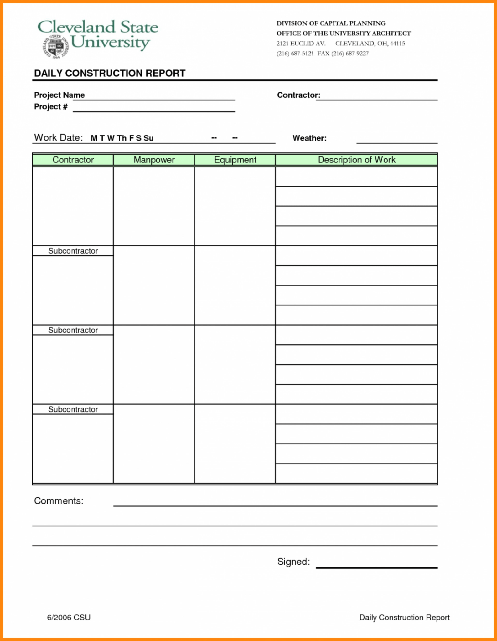 013 Construction Daily Progress Report Template Excel Ideas throughout ...