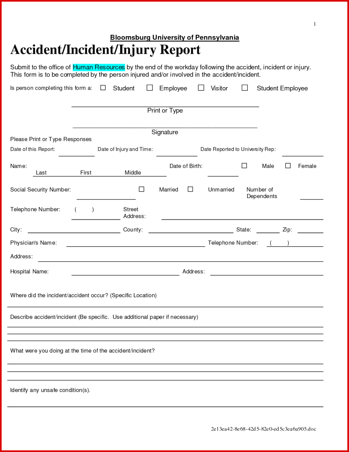 018 Security Incident Report Form Template Word Ideas throughout ...