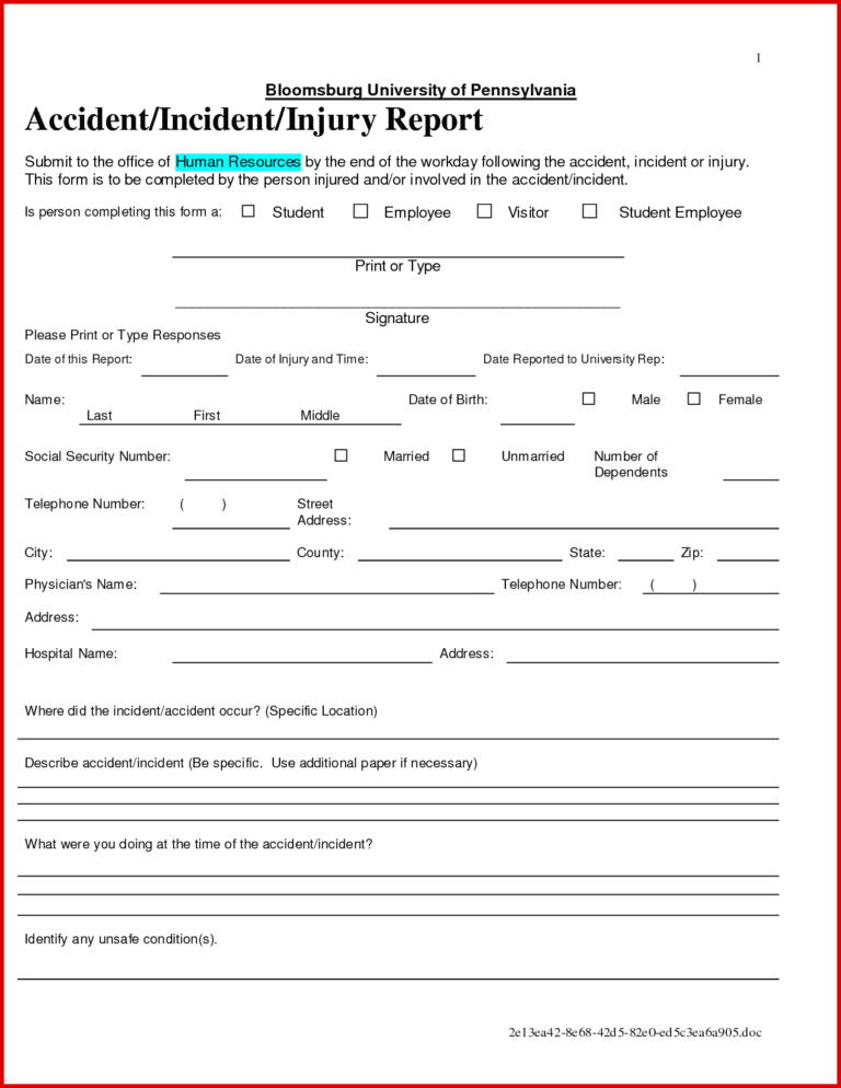 018 Security Incident Report Form Template Word Ideas throughout ...