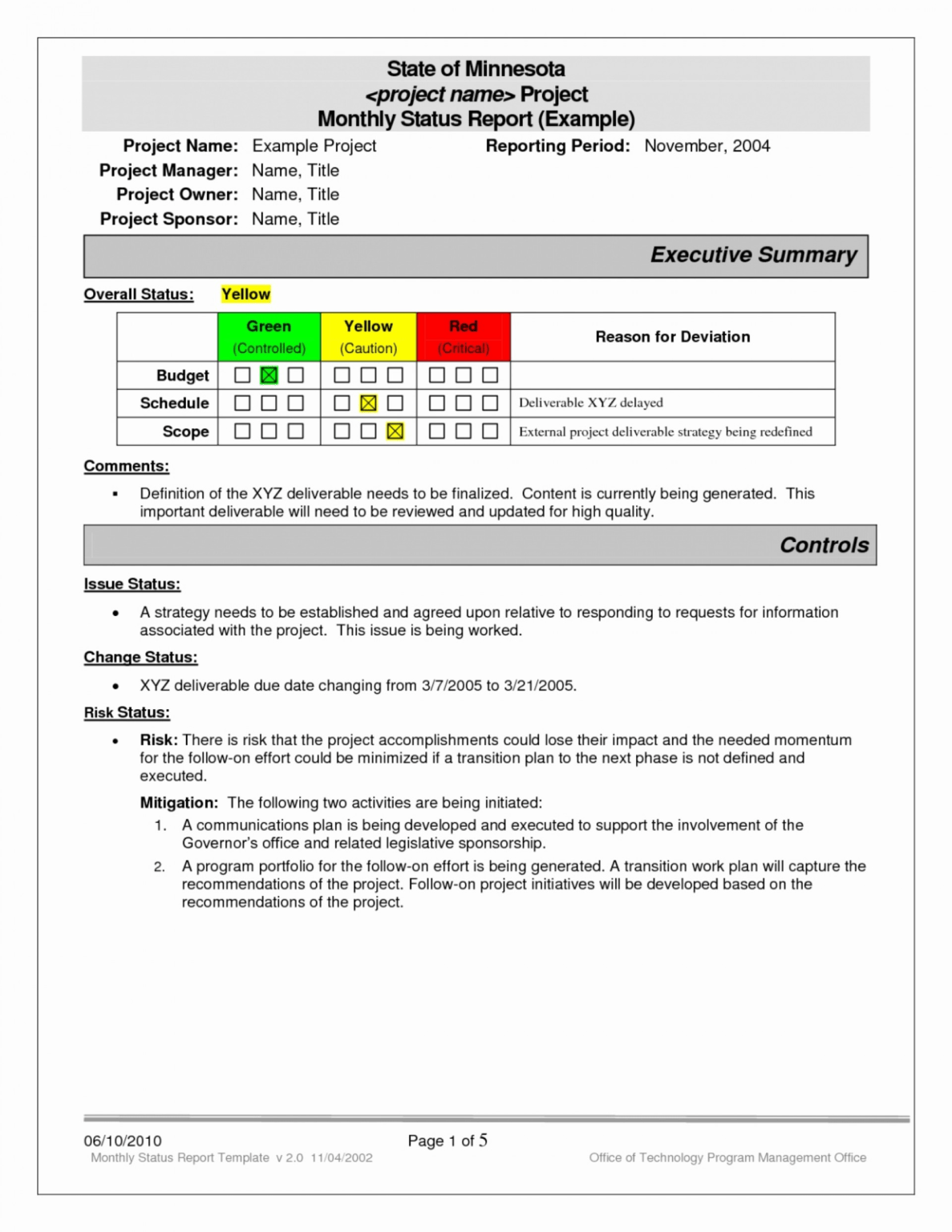 023 Excel Project Status Report Weekly Template 4Vy49Mzf inside Testing ...