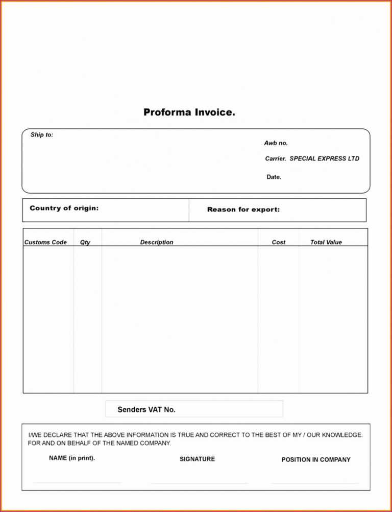028 Proforma Invoice Template Pdf Free Download Ideas Simple inside ...
