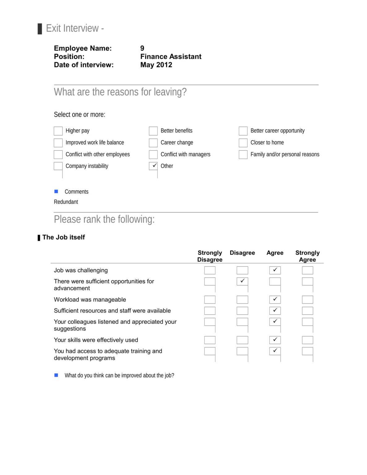 042 Employee Satisfaction Survey Template Word Exit inside Employee ...