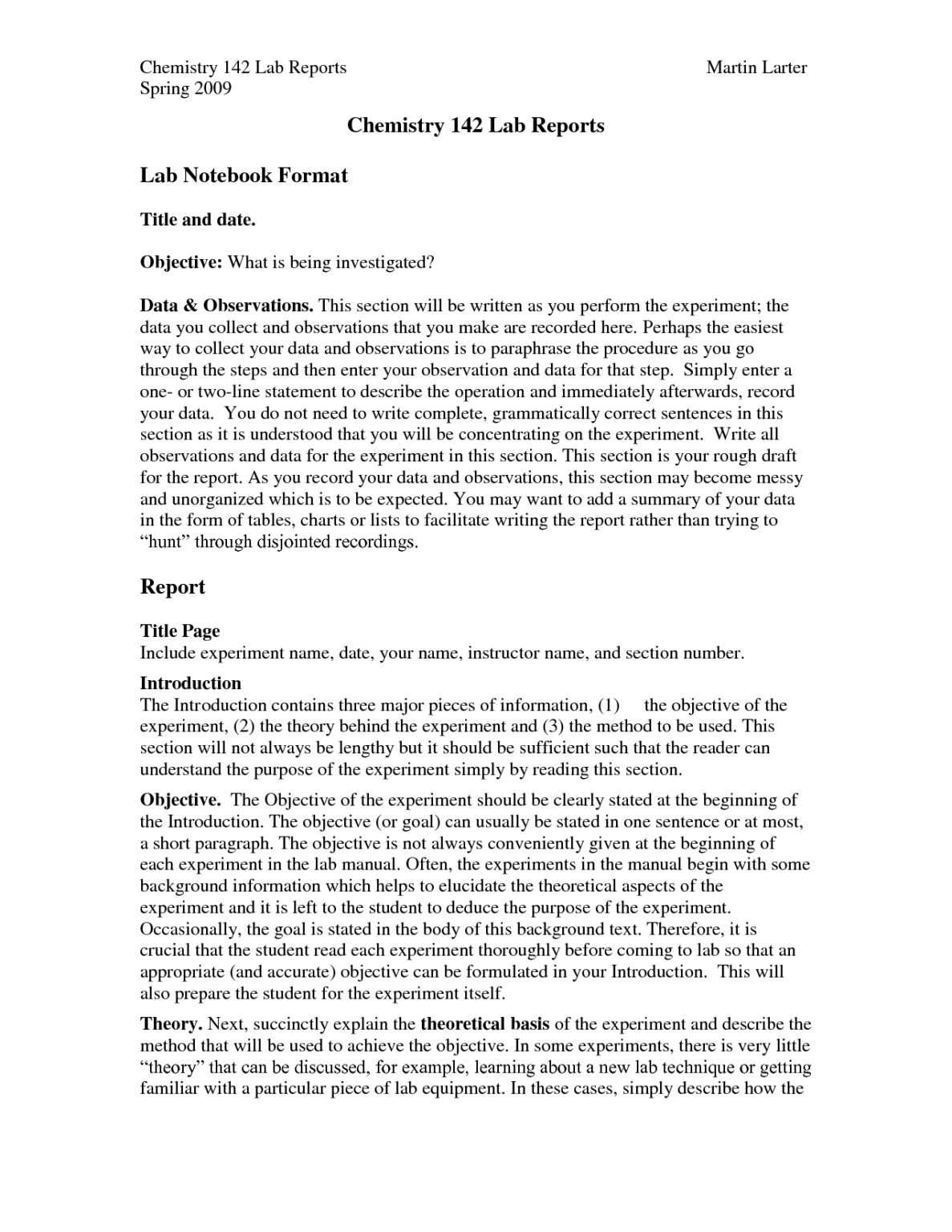 12 Example Of A Lab Report For Chemistry | Resume Letter for Chemistry ...