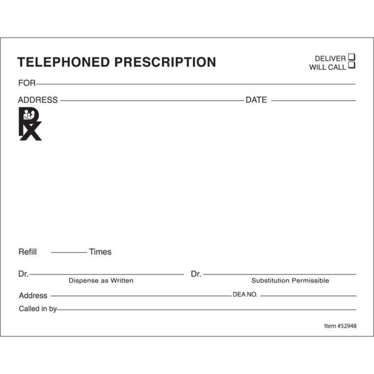 Prescription Pad Template – Fill Online, Printable, Fillable in Blank ...