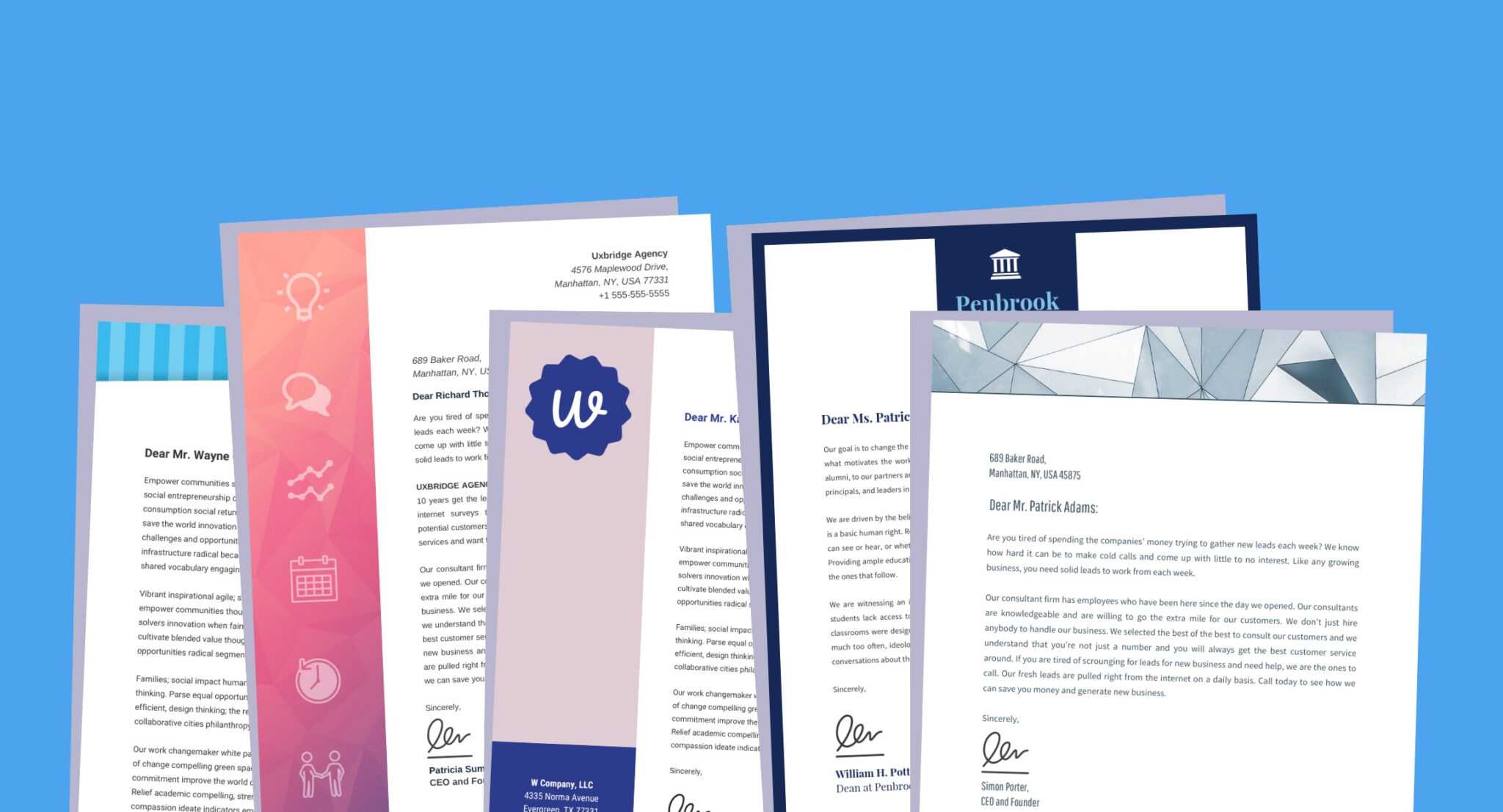 20+ Professional Business Letterhead Templates And Branding in Header ...