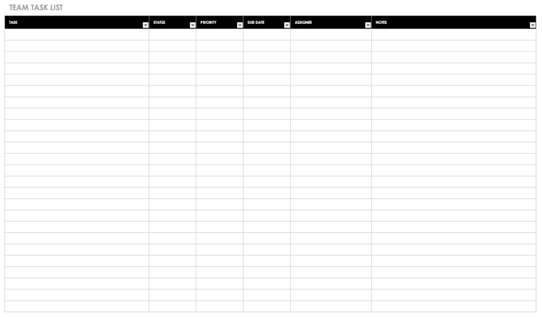 30+ Free Task And Checklist Templates | Smartsheet within Daily Task ...