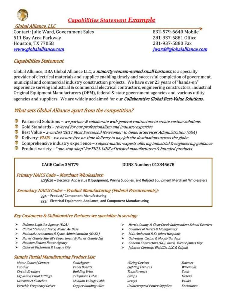 39 Effective Capability Statement Templates (+ Examples) ᐅ inside ...