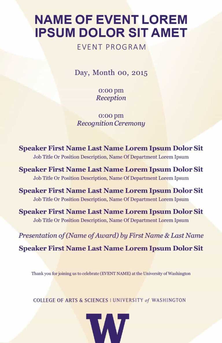 40+ Free Event Program Templates / Designs – Template Archive ...