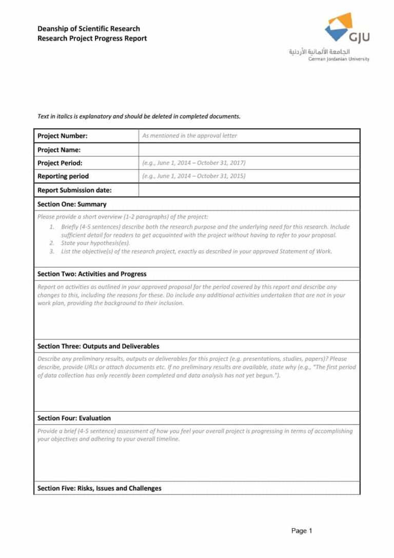 40+ Project Status Report Templates [Word, Excel, Ppt] ᐅ intended for ...