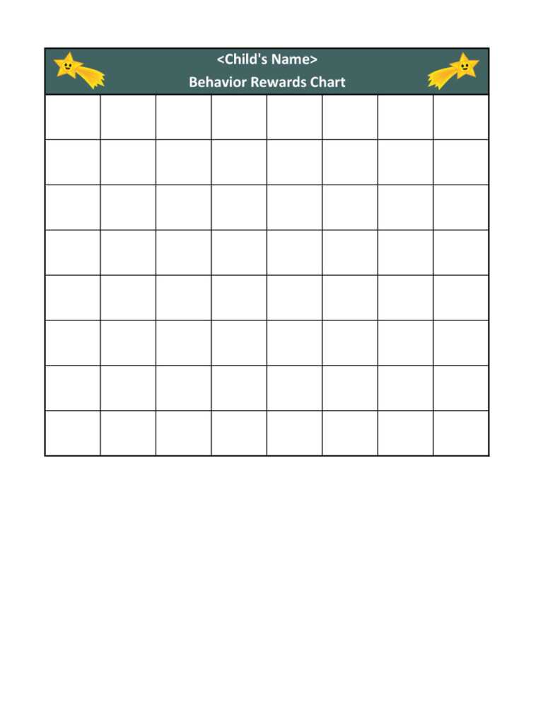 44 Printable Reward Charts For Kids (Pdf, Excel & Word) inside Blank ...
