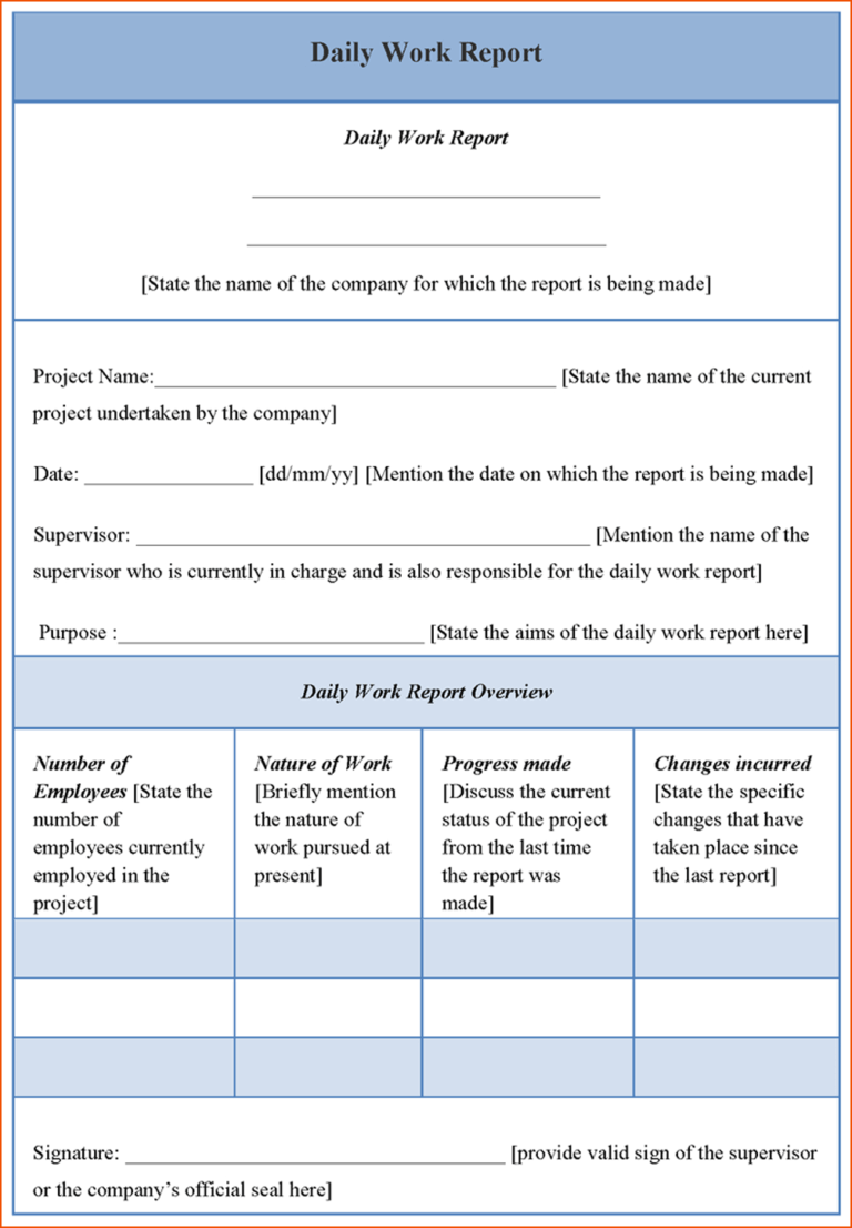 6+ Report Template – Bookletemplate inside Daily Work Report Template ...