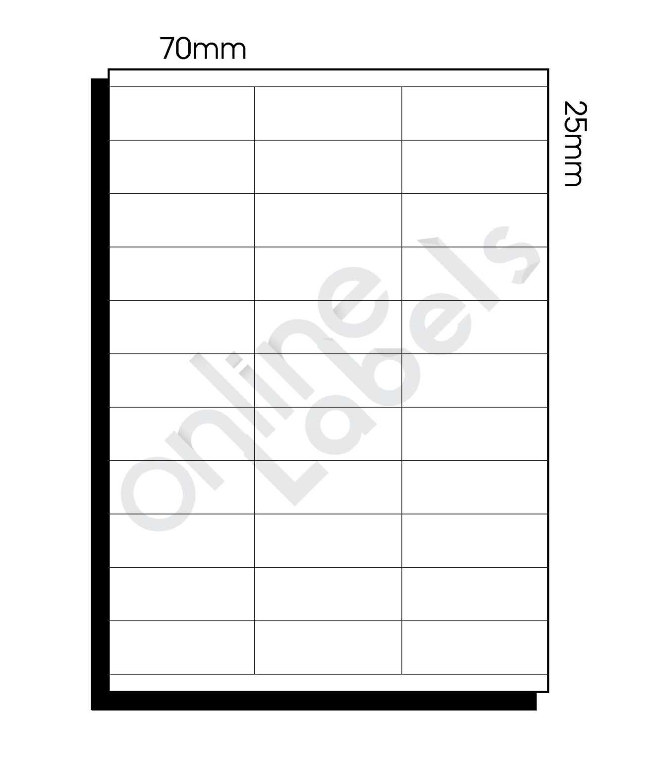 70Mm X 25Mm Labels Per Sheet Online Label Es Microsoft Word Throughout