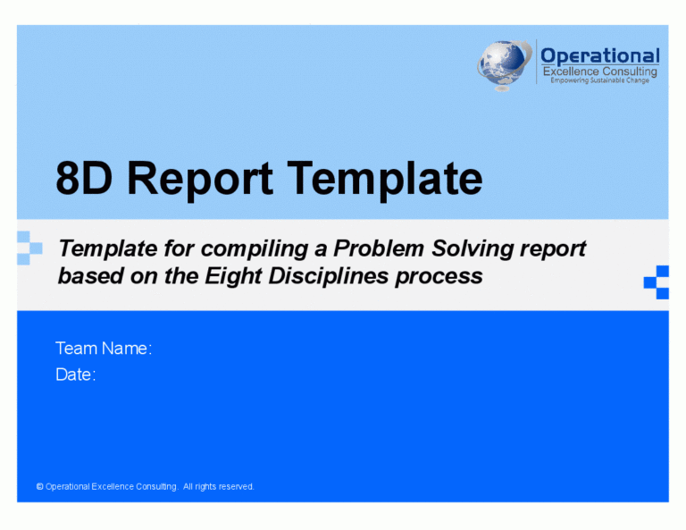 8D Report Template (Powerpoint) intended for 8D Report Format Template ...