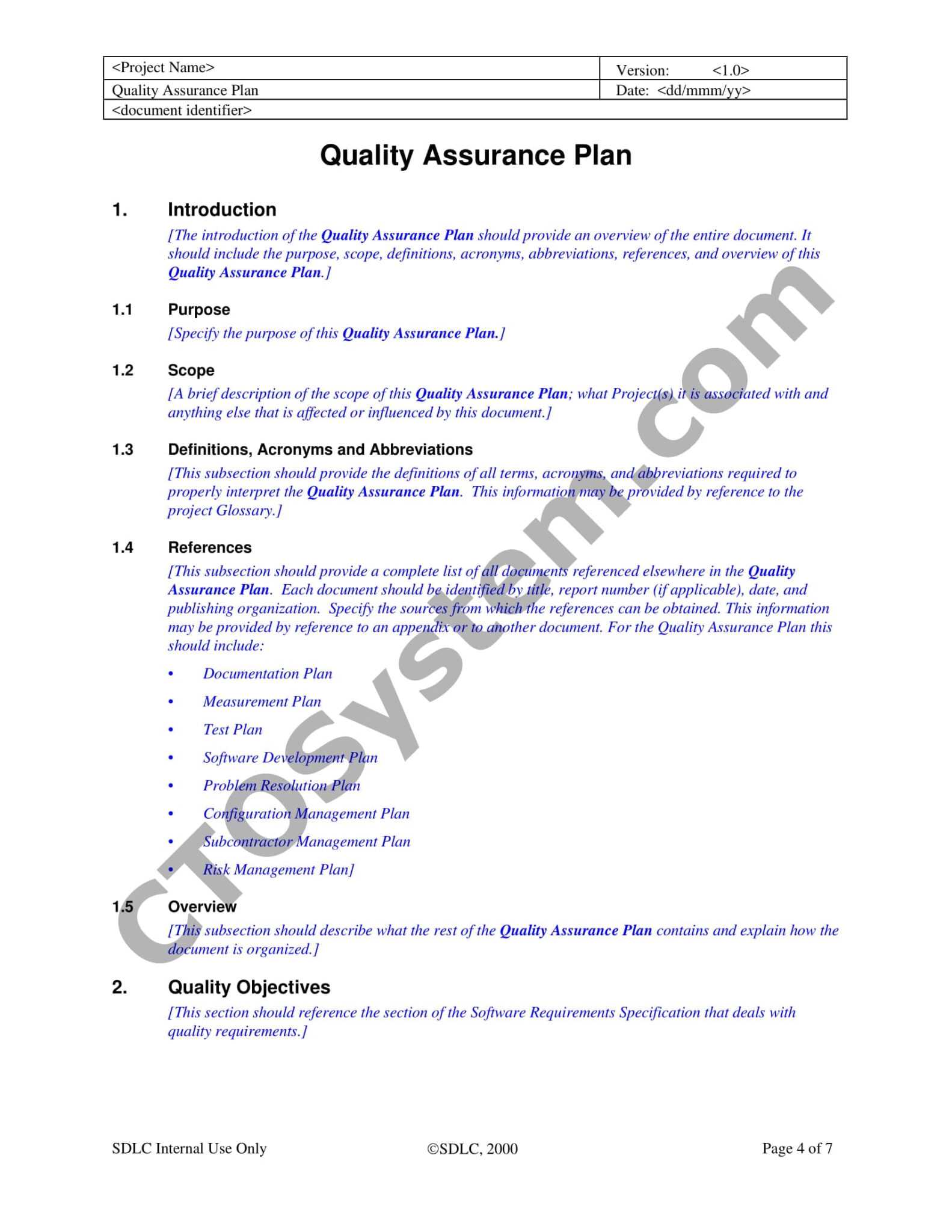 9+ Software Quality Assurance Plan Examples – Pdf | Examples with ...