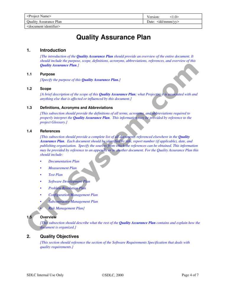 9+ Software Quality Assurance Plan Examples – Pdf | Examples with ...