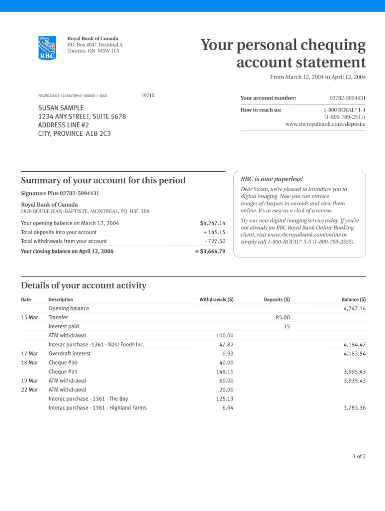 Bank Statement Generator – Fill Online, Printable, Fillable for Blank ...