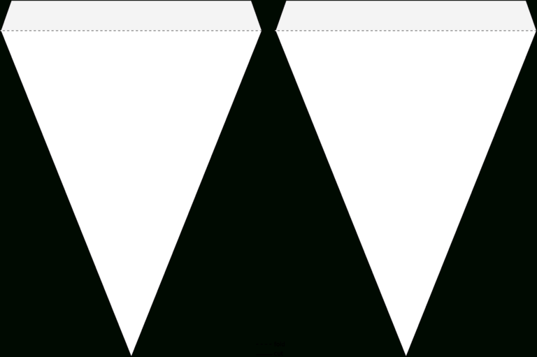 Black Triangle Clipart – Pennant Banner Template Png within Triangle ...