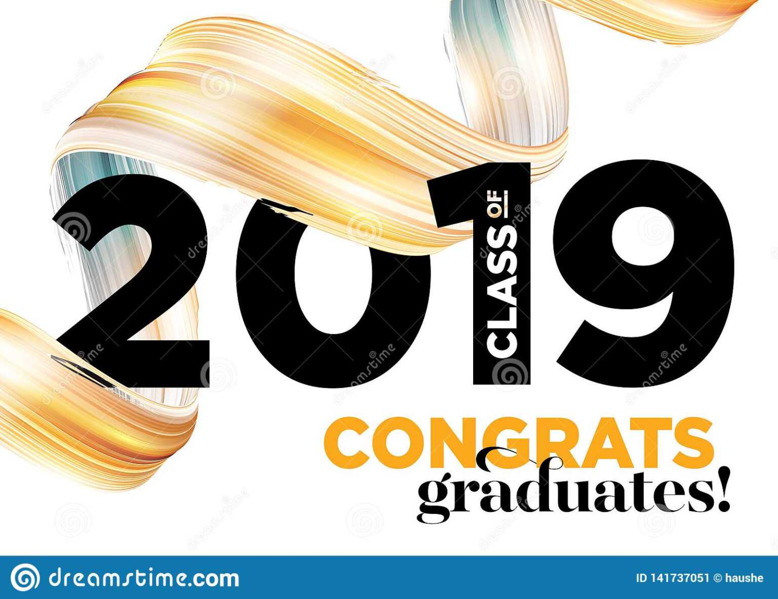 Congratulations Graduates Class Of 2019 Vector Logo in Graduation ...