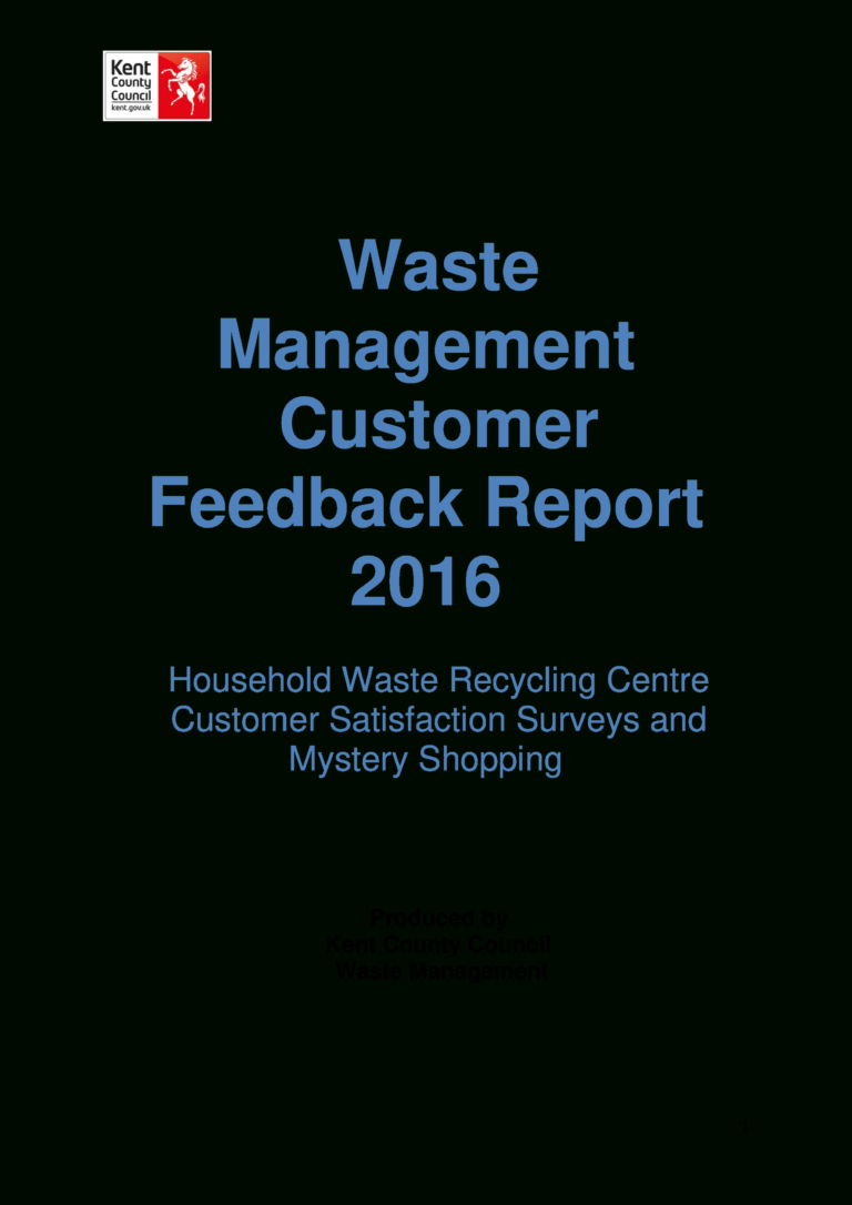 Customer Report | Templates At Allbusinesstemplates in Waste Management ...