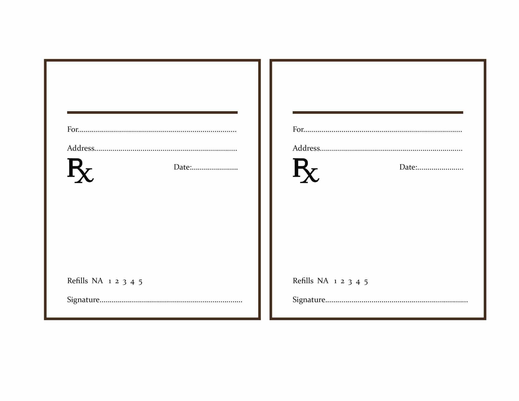 Blank Prescription Pad Template