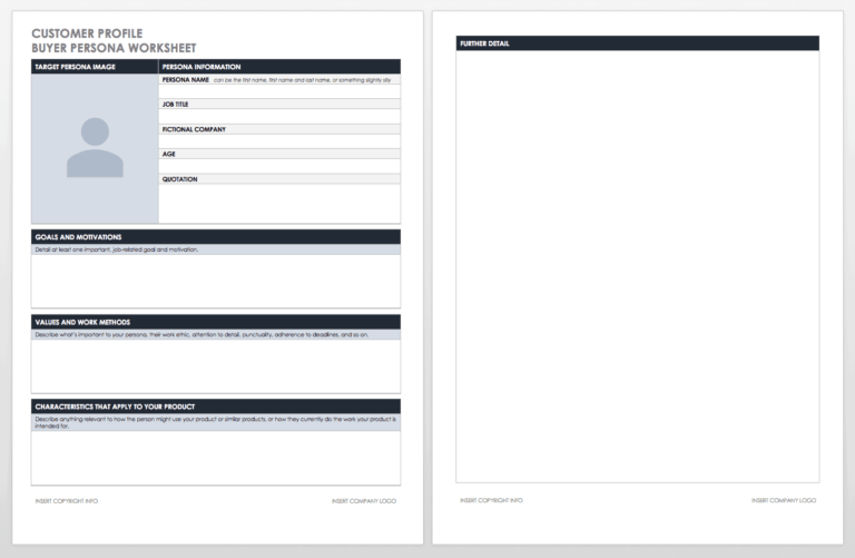 Free Customer Persona & Profile Templates | Smartsheet in Blank ...