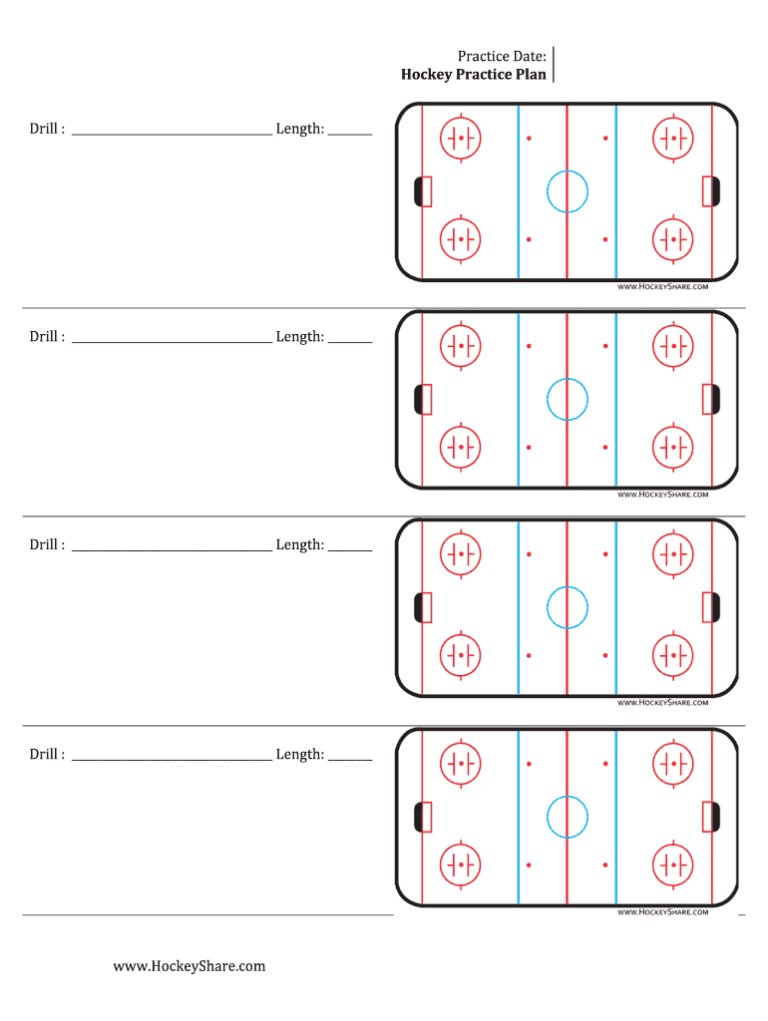 Blank Hockey Practice Plan Template