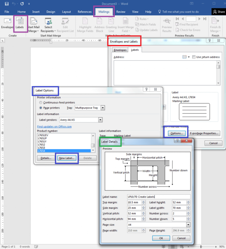 How To – How To Create Your Own Label Templates In Word inside Label ...