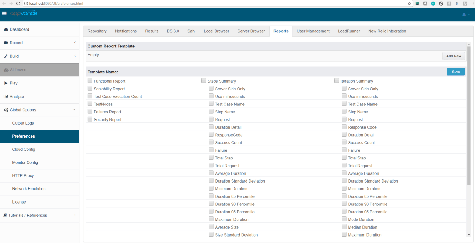 List Of All The Reports Available Intended For Test Case Execution