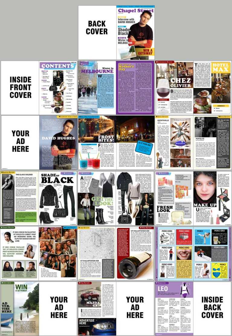 Magazine Template Package throughout Magazine Template For Microsoft ...