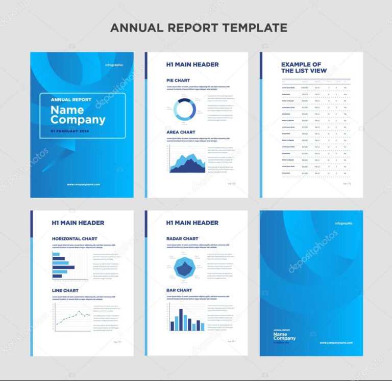 Modern Annual Report Template With Cover Design And regarding ...