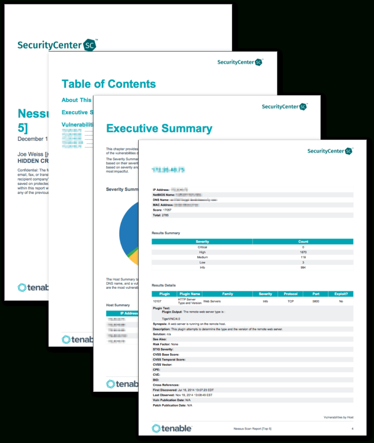 Nessus Scan Report (Top 5) – Sc Report Template | Tenable® intended for ...
