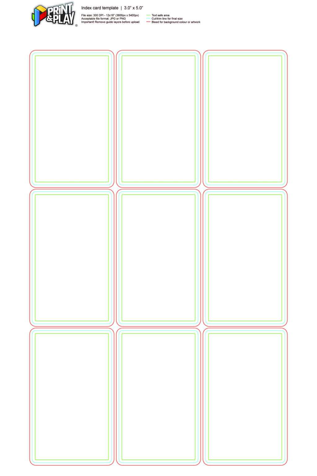 Playing Cards : Formatting & Templates – Print & Play with Blank ...
