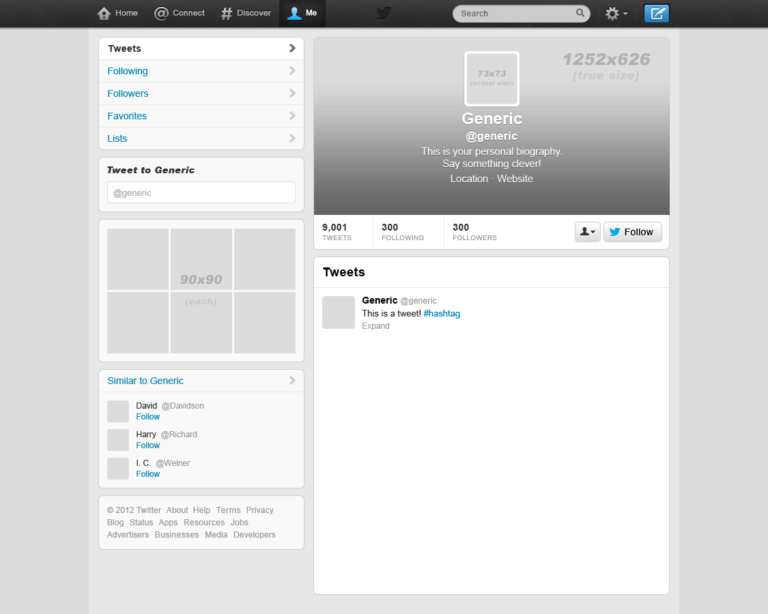 Printable Blank Tweet with Blank Twitter Profile Template – Business ...