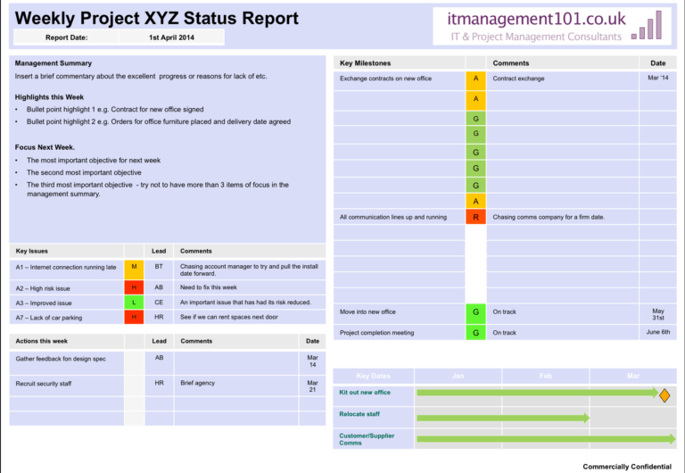 Projects Status Report Template | Sample Cv English Resume For One Page ...