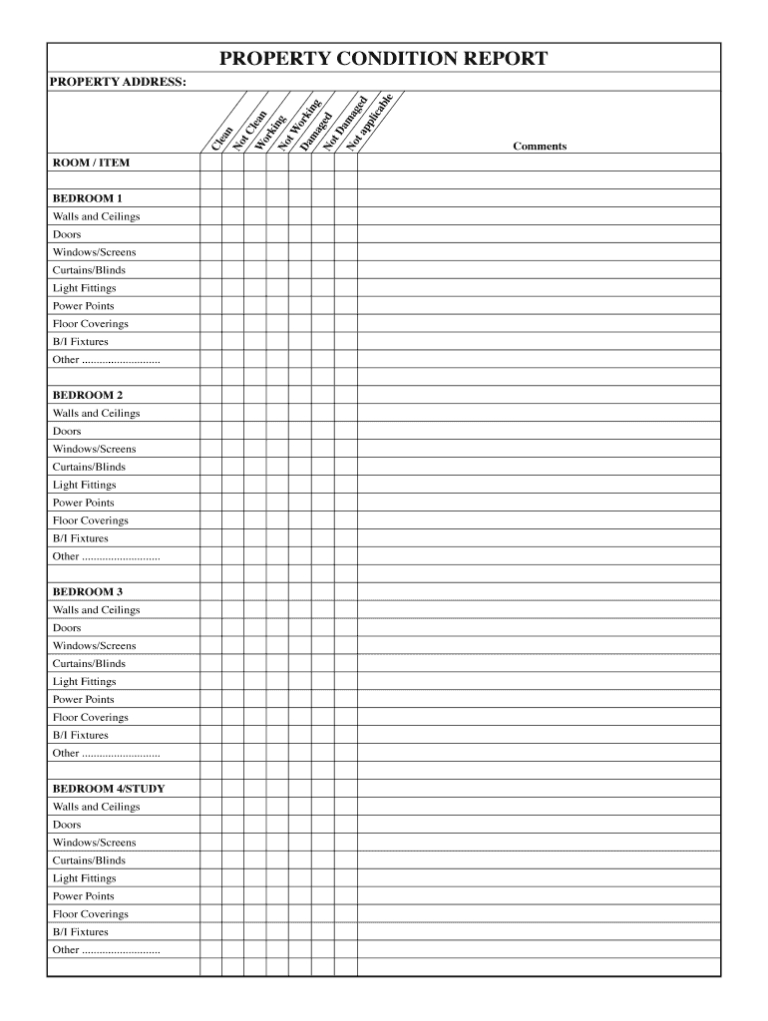 Property Condition Report Template – Fill Online, Printable inside ...