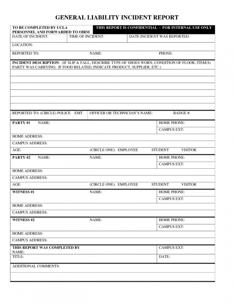 Report Examples Insurance Incident Template Travelers Form within ...