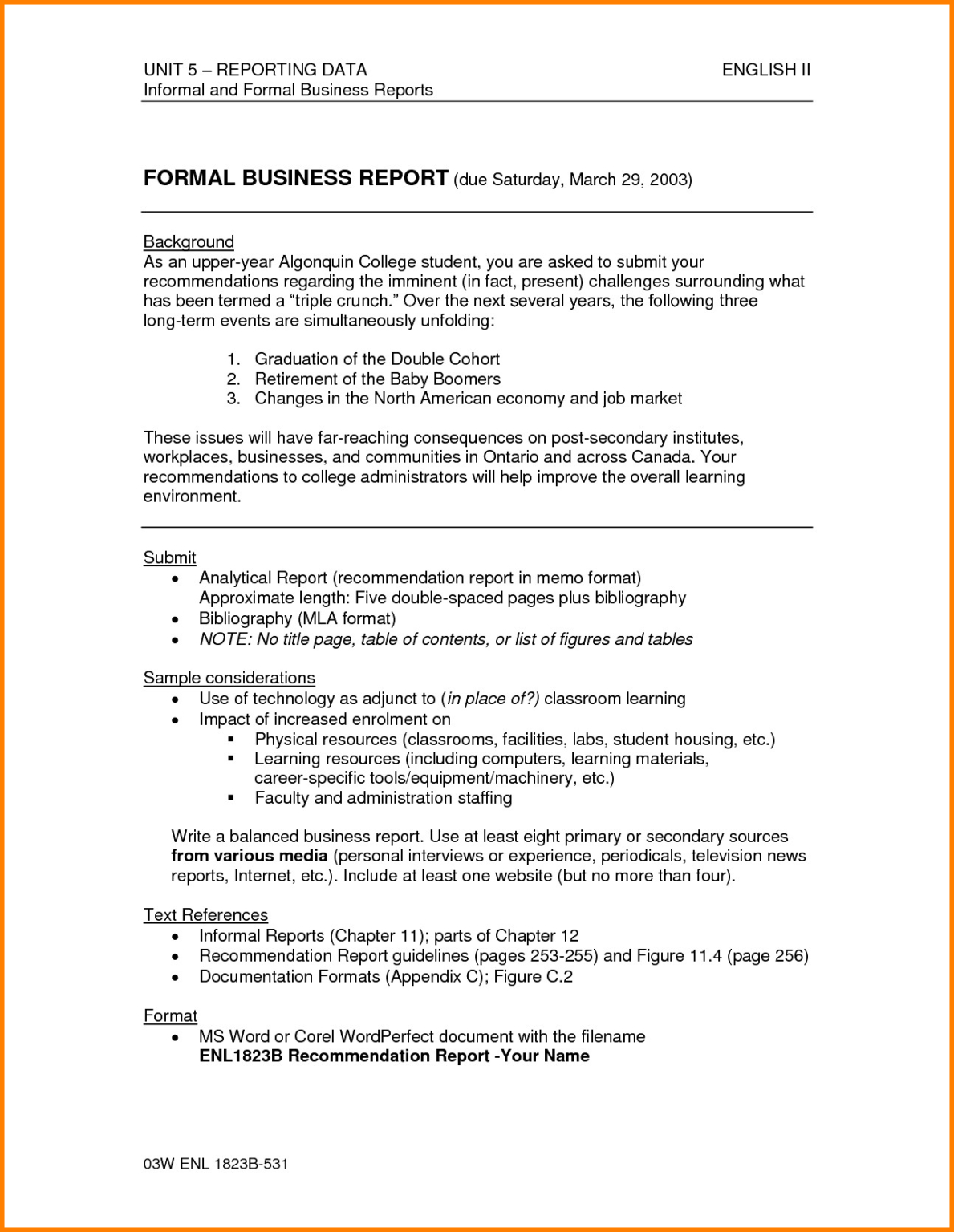 Report Writing Example For Students Factual Examples Pdf throughout ...