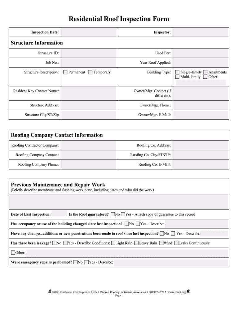 Roof Inspection Report Template – Fill Online, Printable with Roof ...