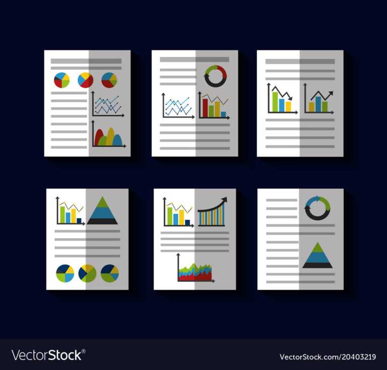 Statistics Data Business Report Template Style with Illustrator Report ...