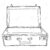 Suitcase Vintage Empty Suitcase Hand Drawn Vector Line Art Illustration ...