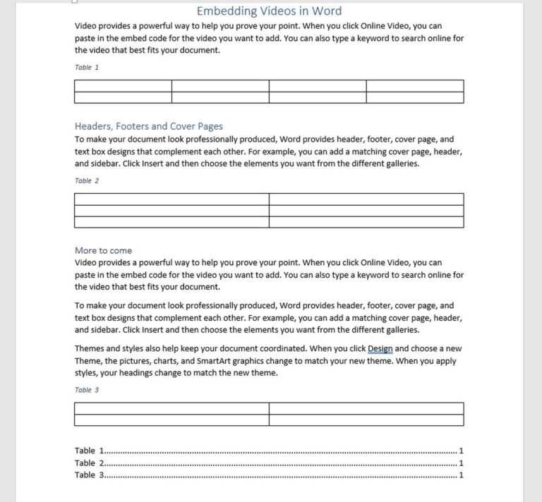 Two Ways To Generate A List Of Tables In A Word Document Inside Apa 