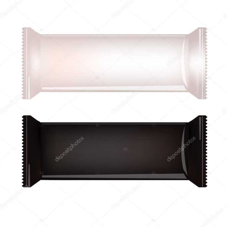 White Blank Chocolate Bar Mockup. White Polyethylene Package within ...